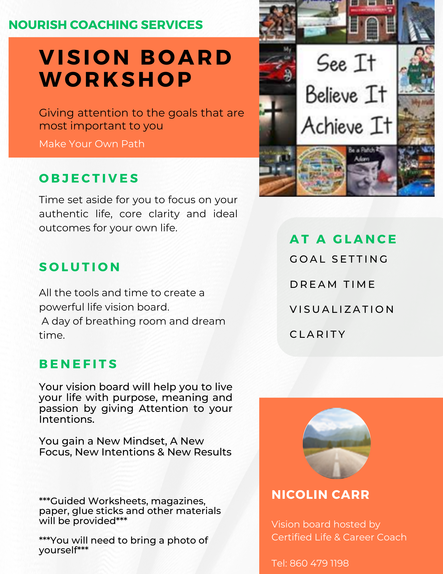 Vision Board - Nourish Coaching Services